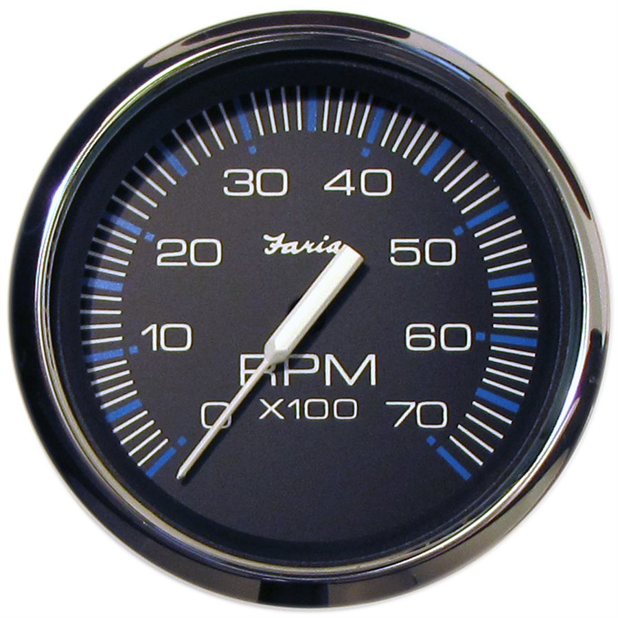 FARIA 33718 CHESAPEAKE BLACK SS DOMED 7000 RPM TACHOMETER - OEM TC9035