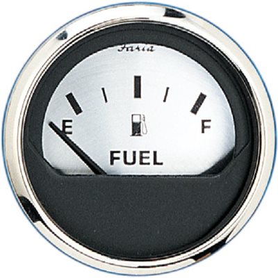 FARIA 16001 SPUN SILVER FUEL GAUGE - OEM GP9932
